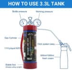 MEGA 3.3L 2050g Miami Magic Cylinder N2O Cream Charger - NangWizard